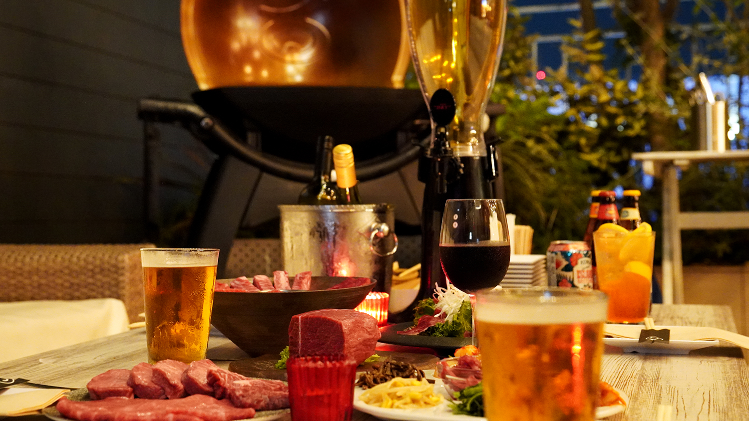 銀座の屋上プライベート空間で本格黒毛和牛焼肉を堪能！『YAKINIKU MARUUSHI』の屋上焼肉テラスが5月1日（水）より夏季限定オープン ｜ 大東企業